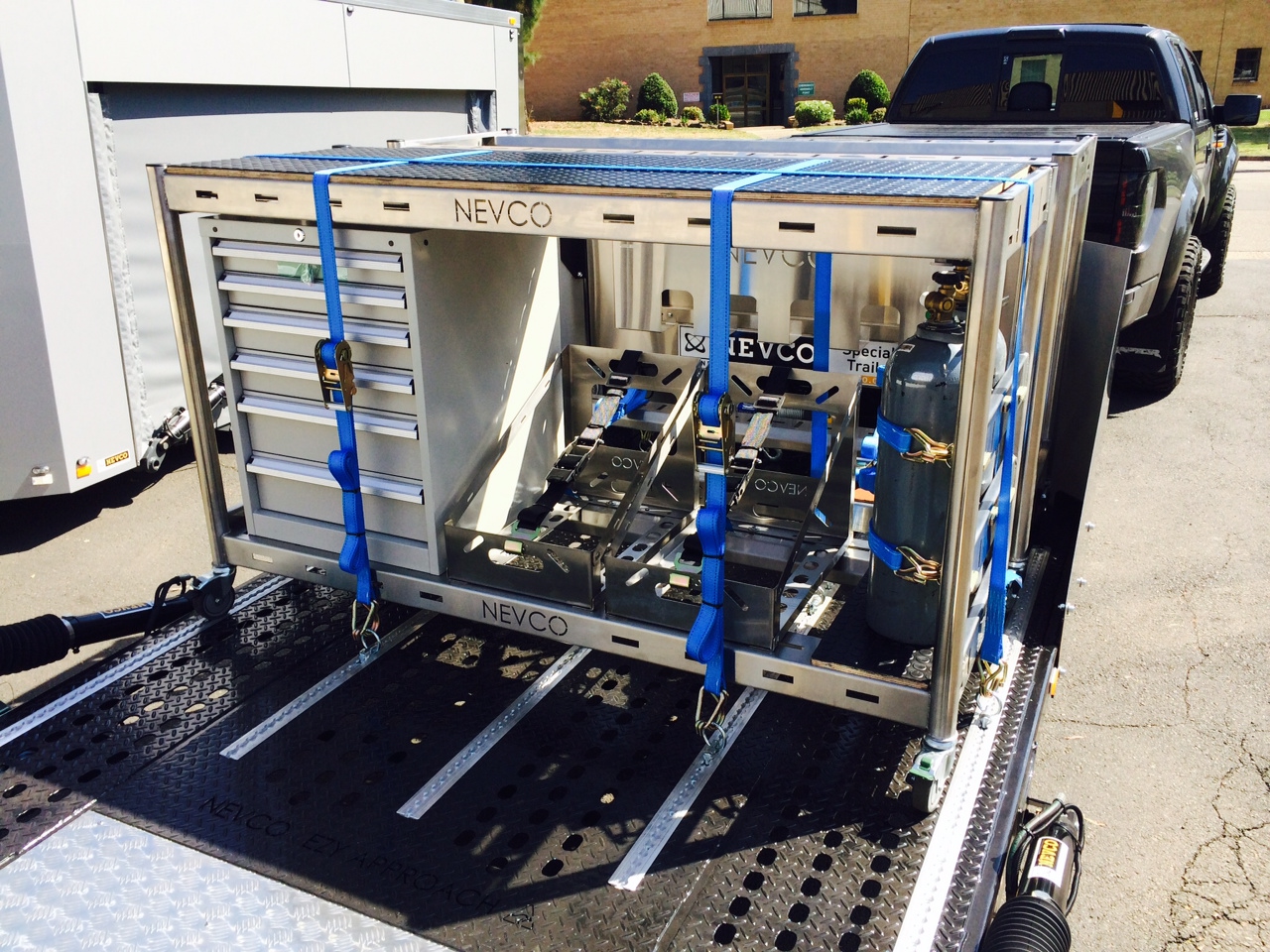 Twin pit trolleys to suit Nevco Ezy Approach Trailer - Nevco Engineering